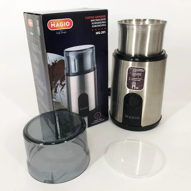 Млин для кавових зерен MAGIO MG-201 200 Вт, Кавомолка для перцю Машинка помелу кави FT-58 – фото ...