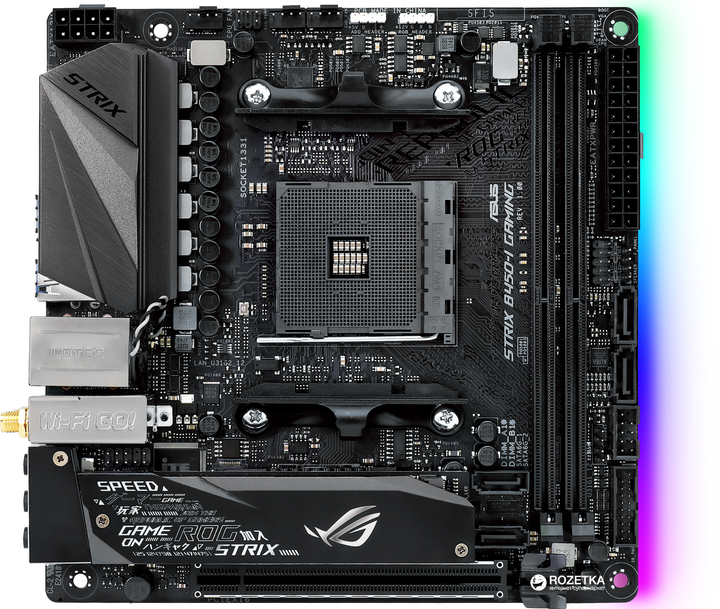 Материнская плата Asus ROG Strix B450-I Gaming (sAM4, AMD B450, PCI ...