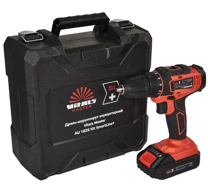 Дрель-шуруповерт аккумуляторная Vitals AU 1825 Kit SmartLine+ (184442 ...