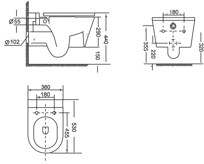 Унітаз підвісний DEVIT Project 2.0 Clean Pro безобідковий зі сидінням Soft Close Quick-Fix ...
