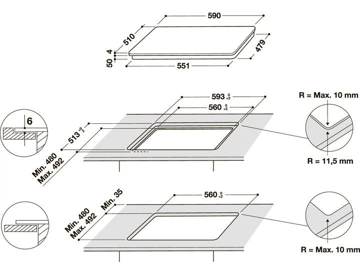 Комплект Духова шафа електрична Whirlpool WOI5S8CM1SBA + Варильна поверхня індукційна Whirlpool ...
