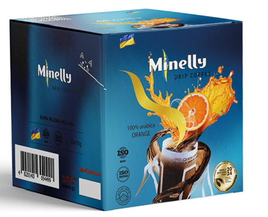 Купити Кава у дріпах Minelly Orange 10 шт Мінеллі 100% Арабіка ...