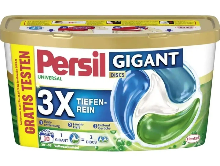 Капсулы для стирки Persil Gigant Discs 10 WL, 250г – купить онлайн на ...