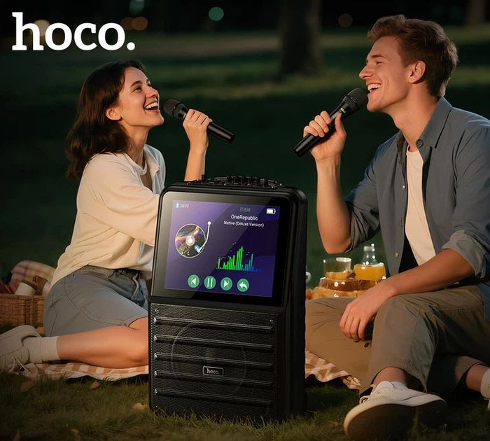 Портативна караоке система HOCO DS70 60 Вт із сенсорним дисплеєм 14.1 ...