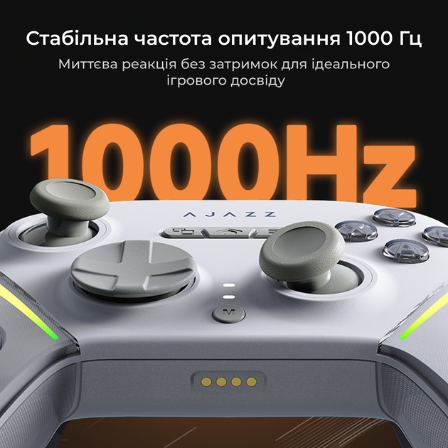 Беспроводной геймпад Ajazz GP100 2.4G/BT/USB Switch/PC/iOS/Android RGB ...