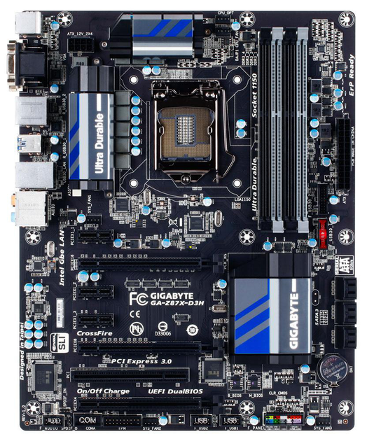 Материнская плата Gigabyte GA-Z87X-D3H (s1150, Intel Z87, PCI-E 3.0x16 ...