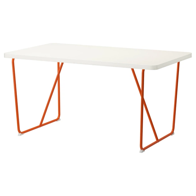 Стол IKEA (ИКЕА) RYDEBÄCK оранжевый белый Бэккарид белый оранжевый (691 ...
