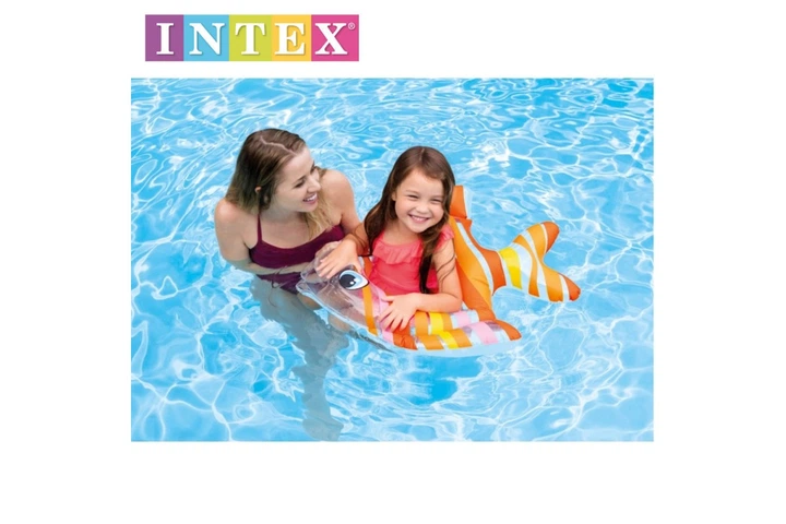 Дитячий надувний круг Intex 59223 Рибка 83х81см Помаранчева – іграшки з ...