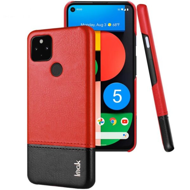 Защитный чехол IMAK Leather Series для Google Pixel 5 - Red / Black ...