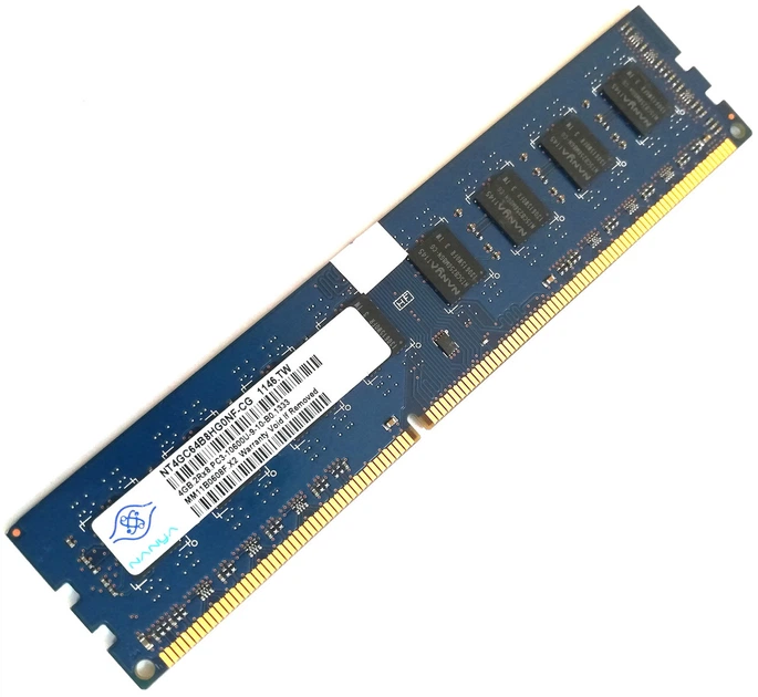 Оперативная память Nanya DDR3 4Gb 1333MHz PC3-10600U 2R8 CL9 (NT4GC64B8HG0NF-CG) Б/У – фото ...