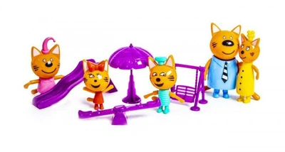 Набор фигурок "Три кота" с Игровой площадкой полноценная семья ABC – игрушки с доставкой от ROZETKA