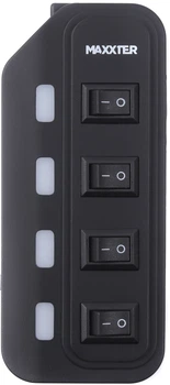 USB-хаб Maxxter HU2A-4P-AC-02 Black – фото, відгуки, характеристики в інтернет-магазині ROZETKA ...