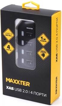 USB-хаб Maxxter HU2A-4P-AC-02 Black – фото, відгуки, характеристики в інтернет-магазині ROZETKA ...