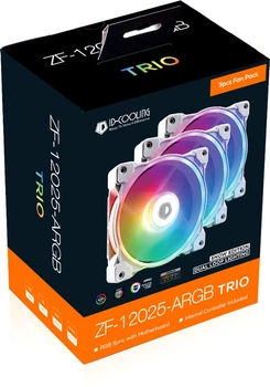 Набір вентиляторів ID-Cooling ZF-12025-ARGB-TRIO-SNOW (3pcs Pack) – фото, відгуки ...