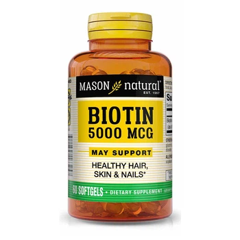 Вітаміни та мінерали Biotin 5,000 mcg, 60 капсул Mason Natural ...