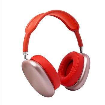 Червоні повнорозмірні Bluetooth-навушники Macaron P9 Max без дротів ...