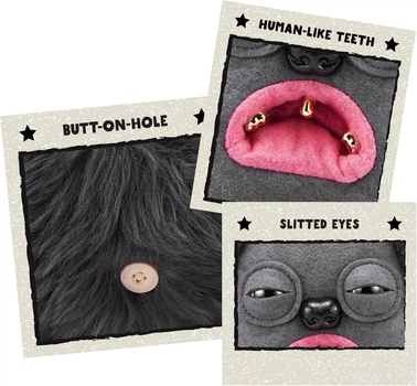 М'яка плюшева іграшка Монстр Їжак Грог Fuggler Ugly Monster Gold Fuggs ...