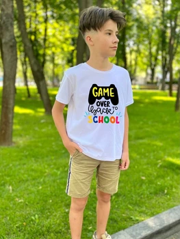 Підліткова футболка для хлопчиків Спиногриз Game over back to school ...