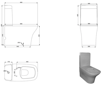 Унітаз-компакт DEVIT Iven зі сидінням Soft Close дюропласт 3110141 – фото, відгуки ...