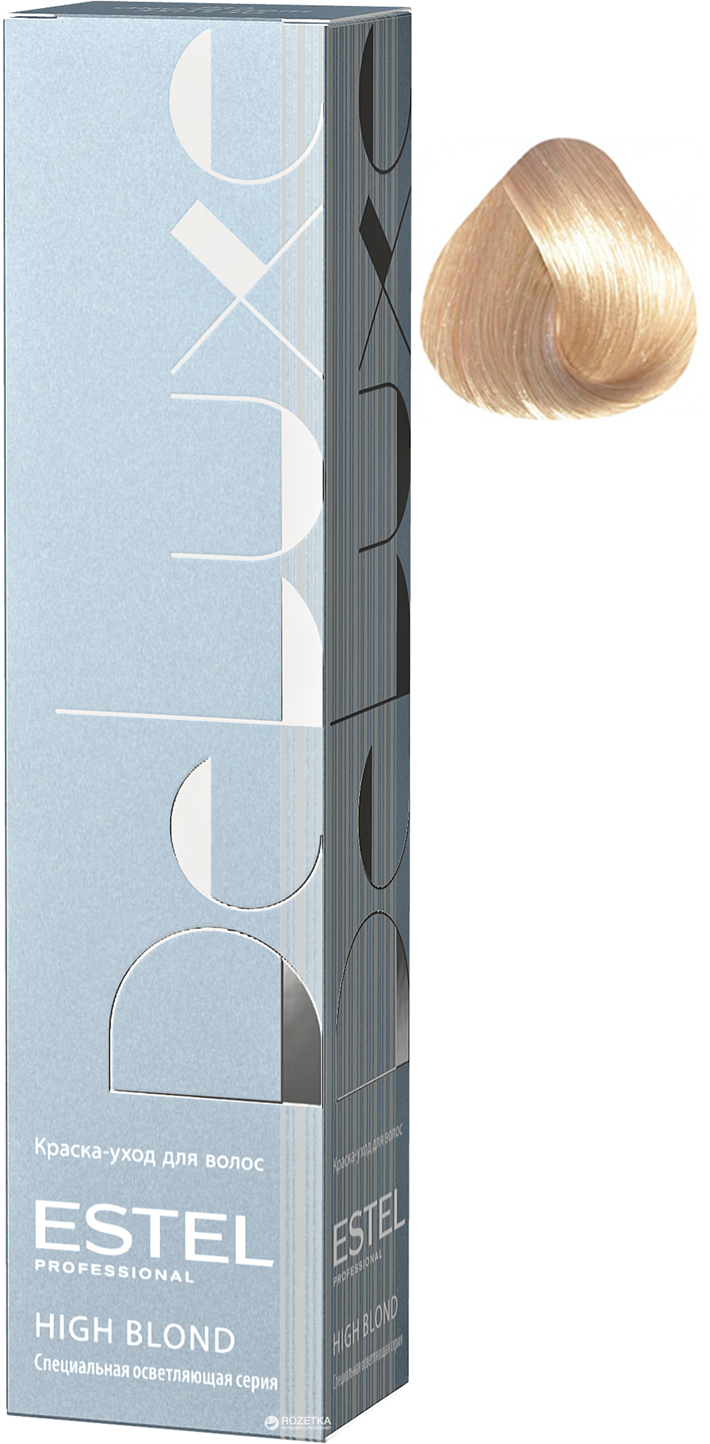 Краска-уход Estel Professional De Luxe High blond Филетово-пепельный блондин ультра 161 60 мл ...