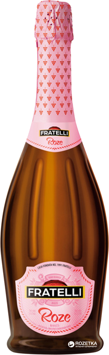 Игристое вино Fratelli Rose розовое полусладкое 0.75 л 10-13.5% ...