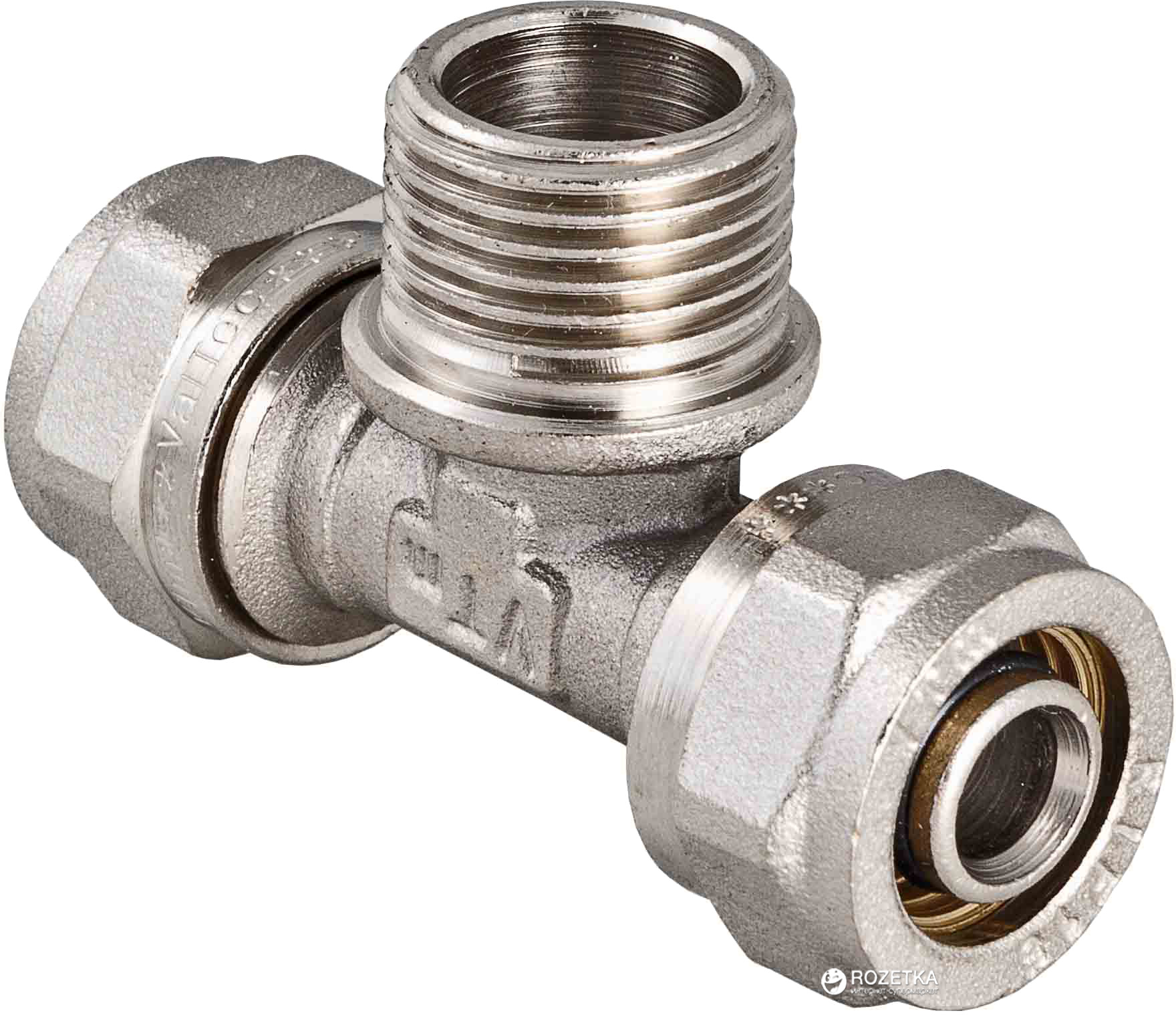 Фитинг обжимной VALTEC тройник с переходом на наружную резьбу 16x1/2 ...