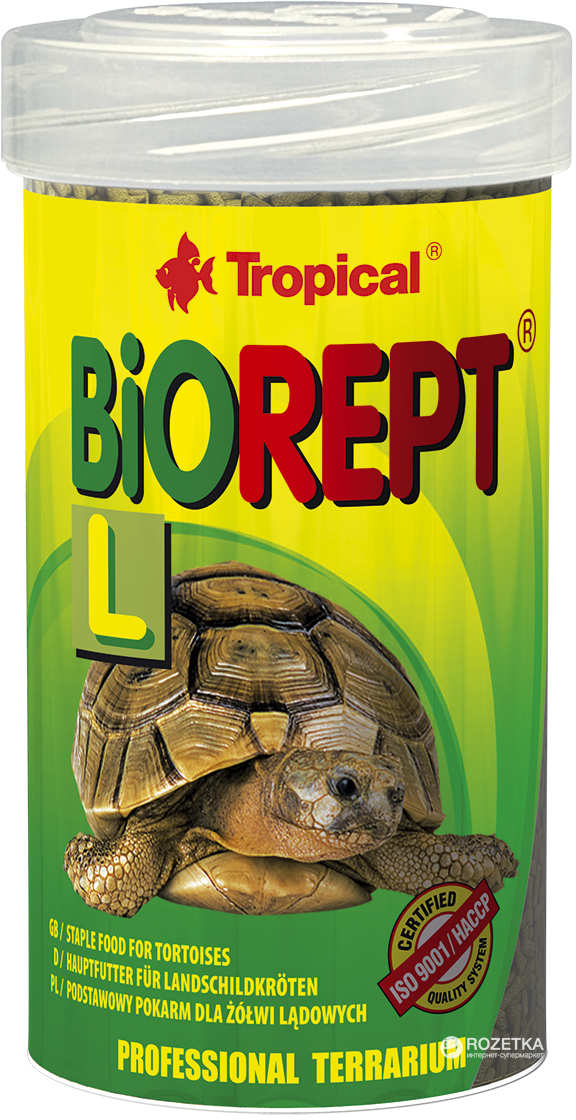 Основной корм Tropical Biorept L для сухопутных черепах 100 мл / 28 г ...