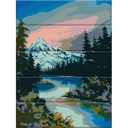 Картина по номерам на дереве Горная река, 30x40 см., Art Story – низкие ...