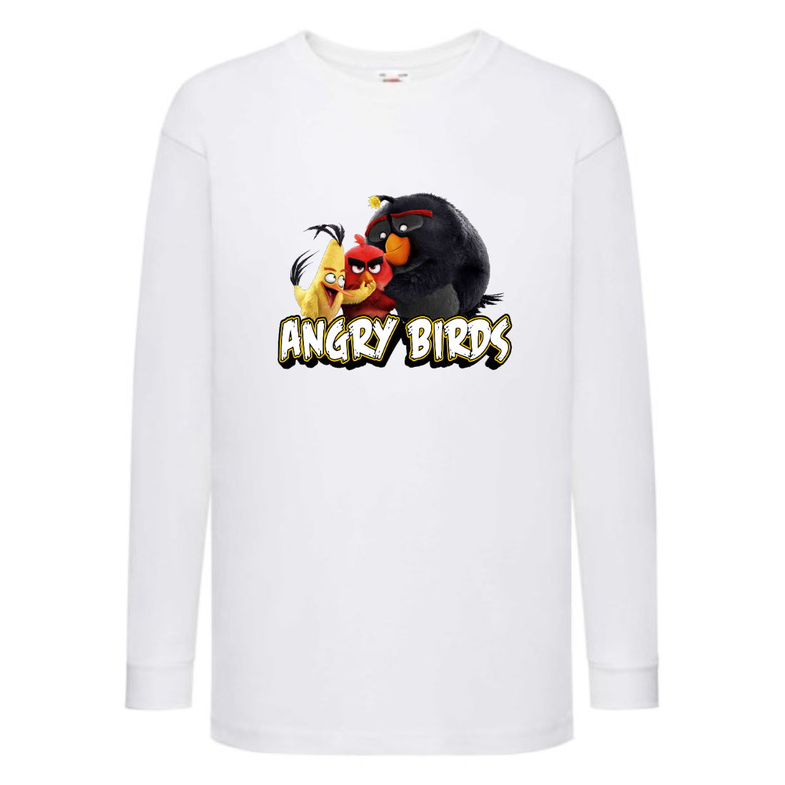Лонгслив реглан Энгри бердз 5 (Angry Birds) белая (ANB wh 05) 116 см ...