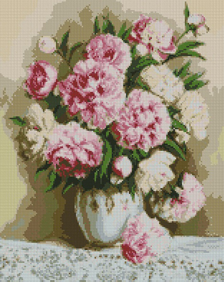 Алмазна мозаїка Благородні півонії 40 50см Am6118 фото відгуки характеристики в інтернет