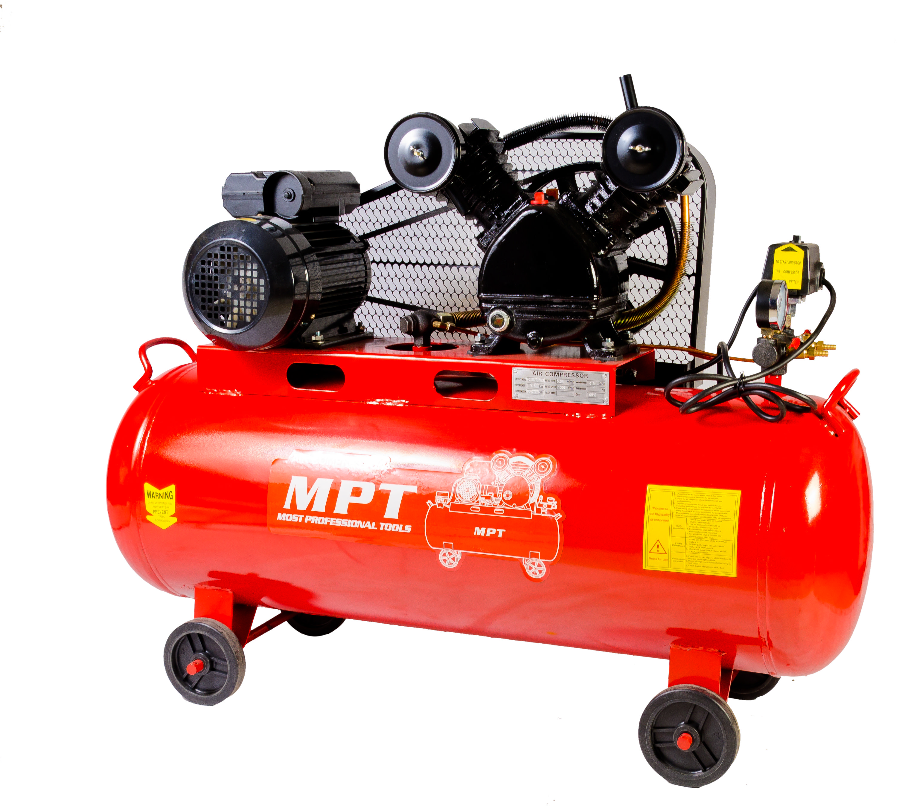 Компрессор MPT GM PROFI 100 л, 2500 Вт/3 л.с., 1050 об/мин, 250 л/мин ...