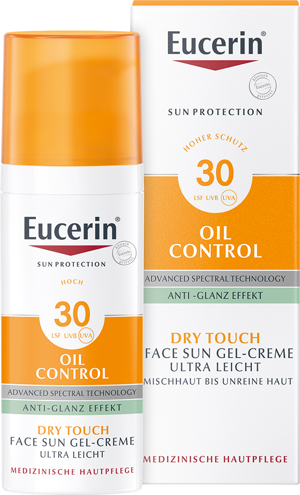 Солнцезащитный гель-крем для лица Eucerin Oil Control для жирной и ...