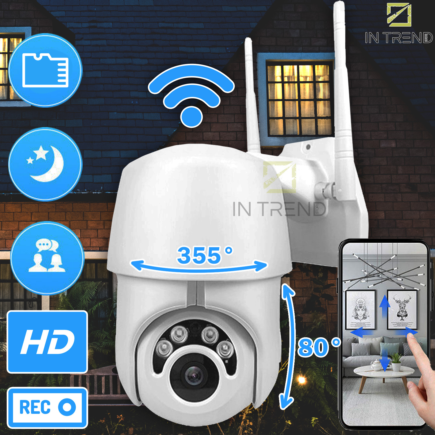 Камера видеонаблюдения EC76U15 IP WiFi Белая Беспроводная Цифровая ...
