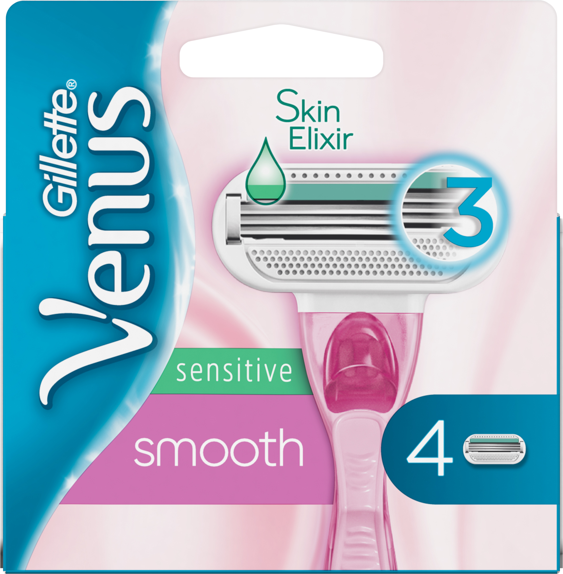 Сменные картриджи для бритья (Лезвия) женские Venus Smooth Sensitive 4 ...