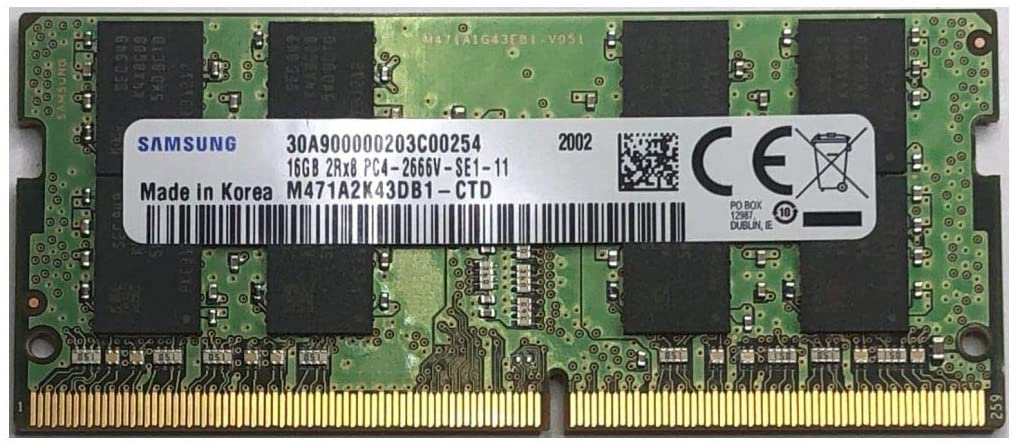 Оперативна пам'ять Samsung 16 GB SO-DIMM DDR4 2666 MHz - (M471A2K43DB1 ...