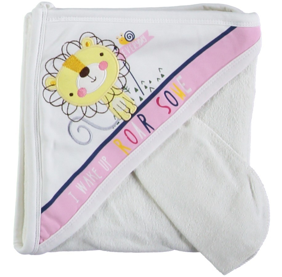 Детское махровое полотенце Baby Line Лев 80*85 см Уголок Молочный ...