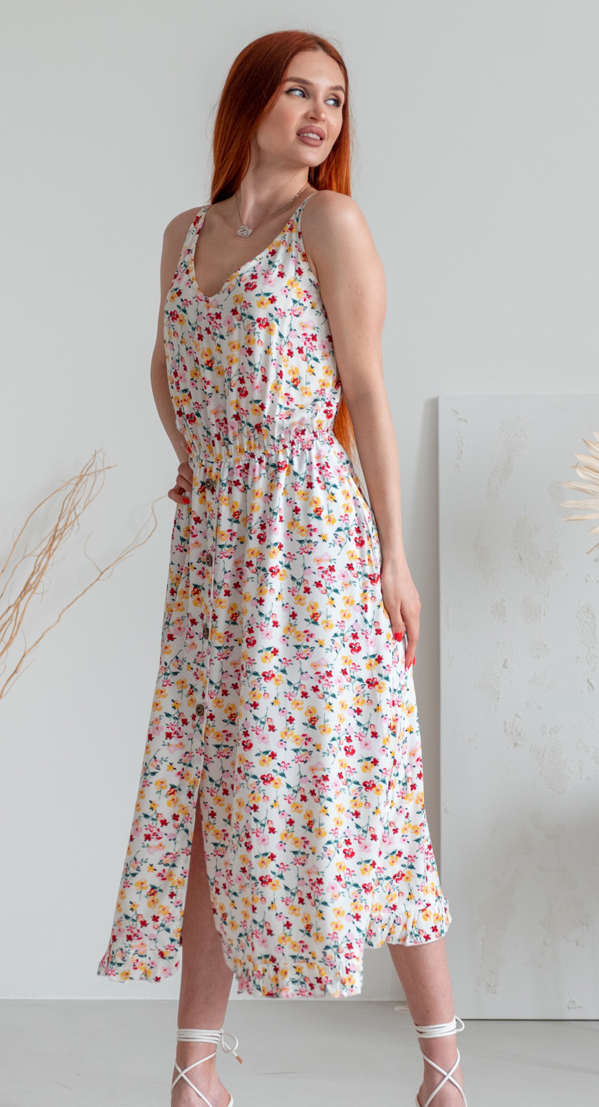 Сарафан Wear me на тонких брителях с планкой XL Молочный 1w/19/12 від ...