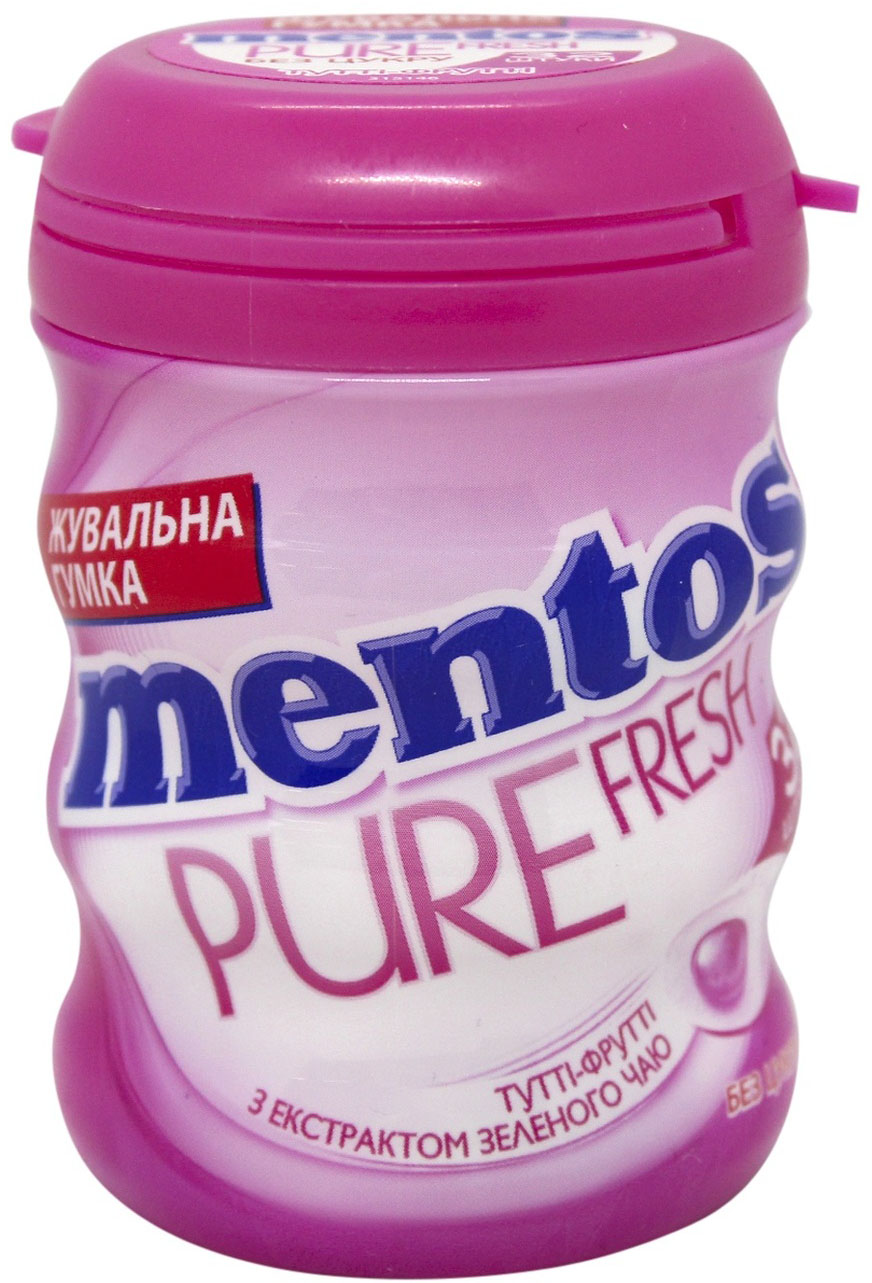 Жевательная резинка Mentos Pure Fresh со вкусом Тутти-Фрутти 56 г ...
