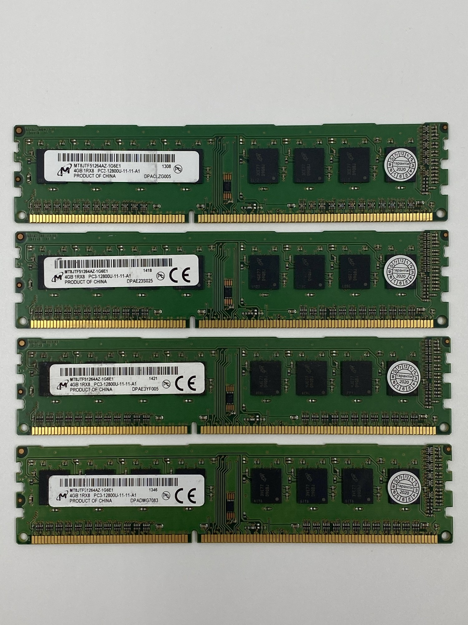 Оперативная память Micron DIMM DDR3 16Gb (4*4Gb) 4Gb DDR3 1600MHz PC3 ...