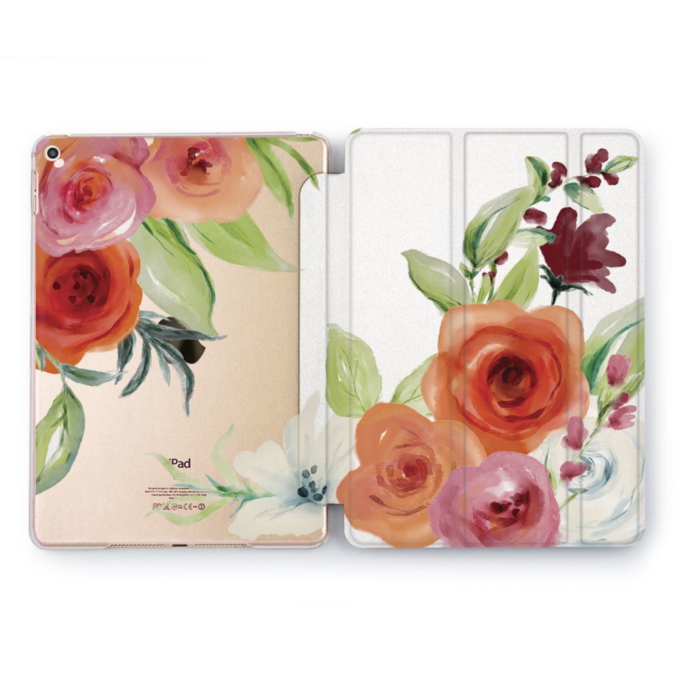 Чехол книжка, обложка для Apple iPad эпл айпад (Живописные розы) 7.9 ...
