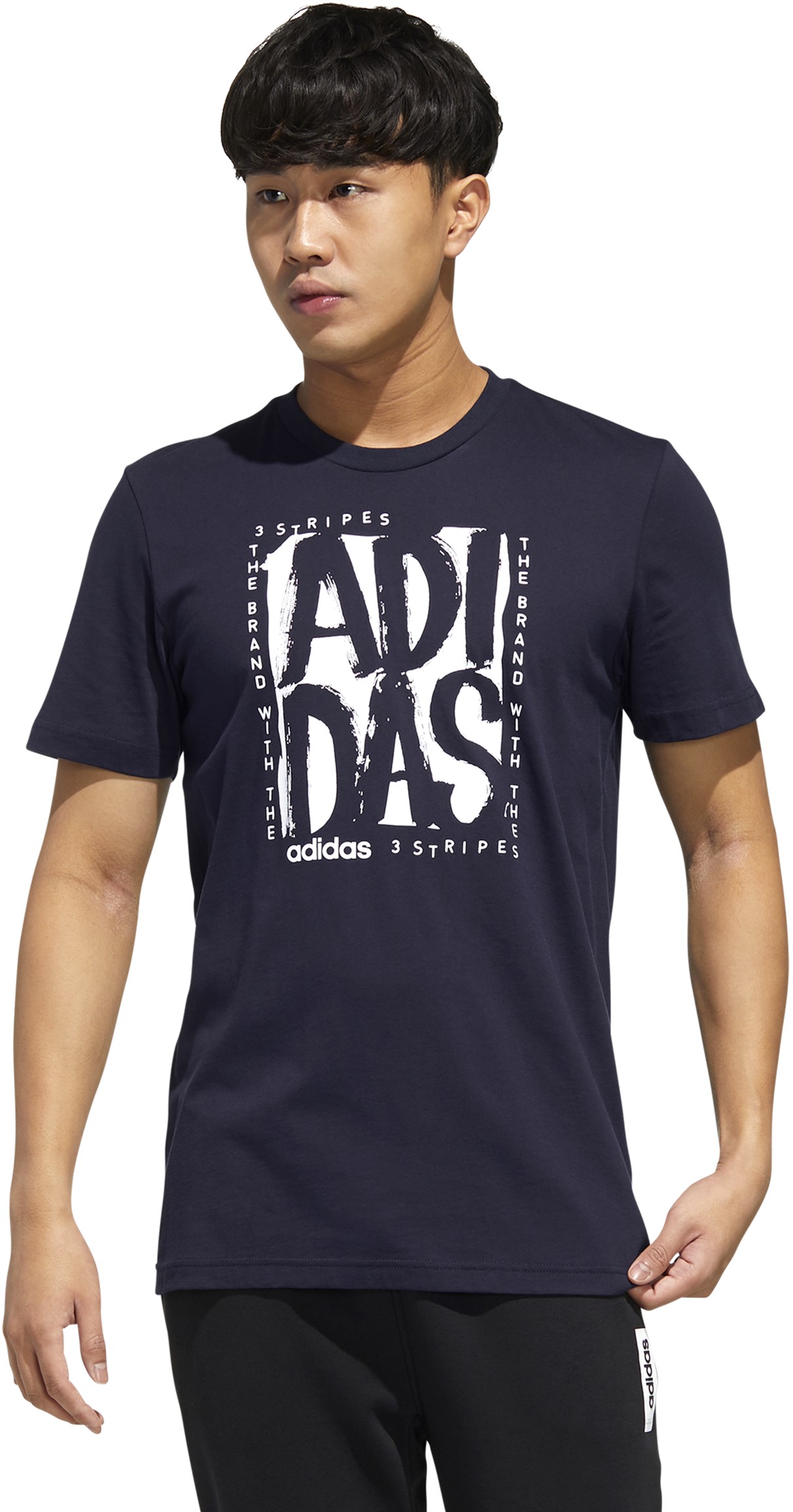 Футболка хлопковая длинная мужская Adidas M Stmp T FM6246 XS Legend Ink ...