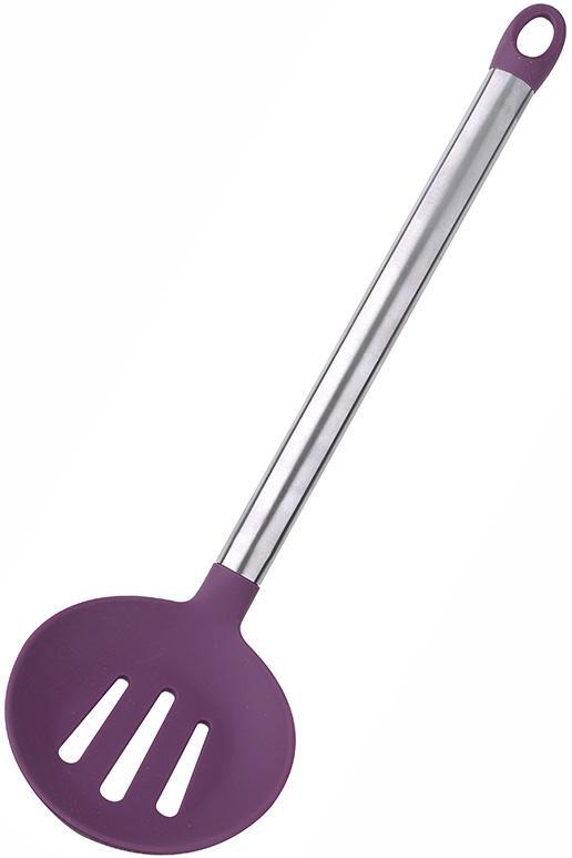 Шумовка широкая Bergner Flex Kitchen 35см силиконовая со стальной ...