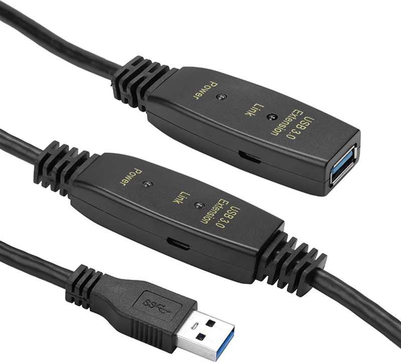 Активный удлинитель PowerPlant USB 3.0 AM - AF, 10 м (CA912858) – фото ...