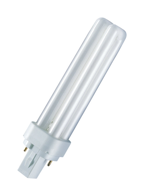 Лампа люминесцентная компактная 26W 105V 1750lm 4000K G24d-3 172x12mm U ...