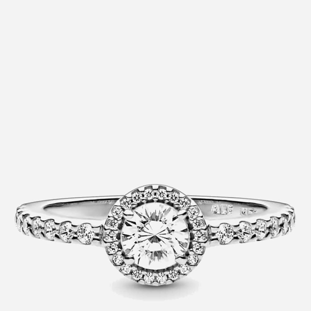 Серебряное кольцо Pandora Timeless 198864C01 54 Серебристое (00011514 ...