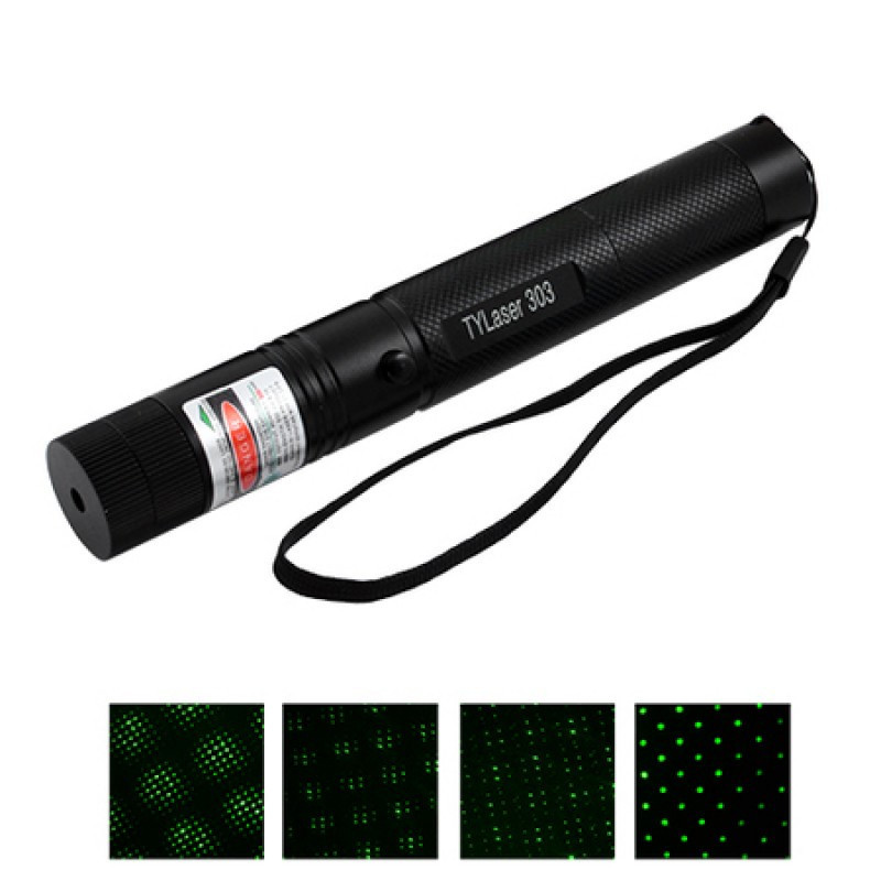 Мощная лазерная указка зелёный лазер 2000 mW Laser 303 green с насадкой ...