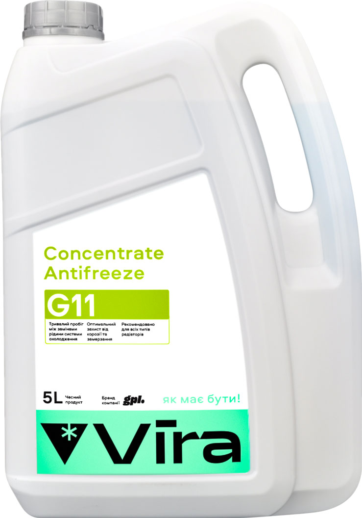 Жидкость охлаждающая Vira Concentrate Antifreeze G11 зеленая 5 л ...