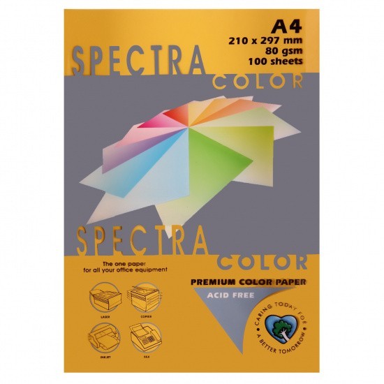 Бумага цветная Spectra Color А4 80 г/м2 100 листов золото 200 ...