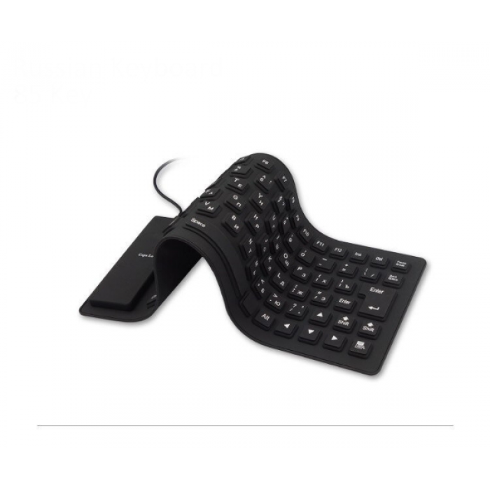 USB клавиатура силиконовая компьютерная KEYBOARD X3 Чёрный – фото ...