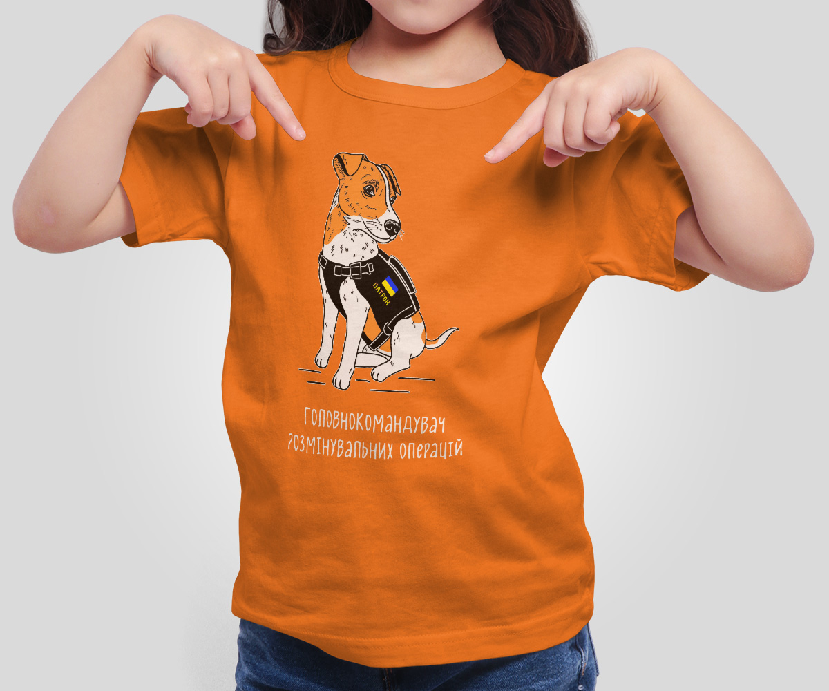 Футболка для девочки Modno Print с принтом Пес Патрон 134-140 Оранжевый ...